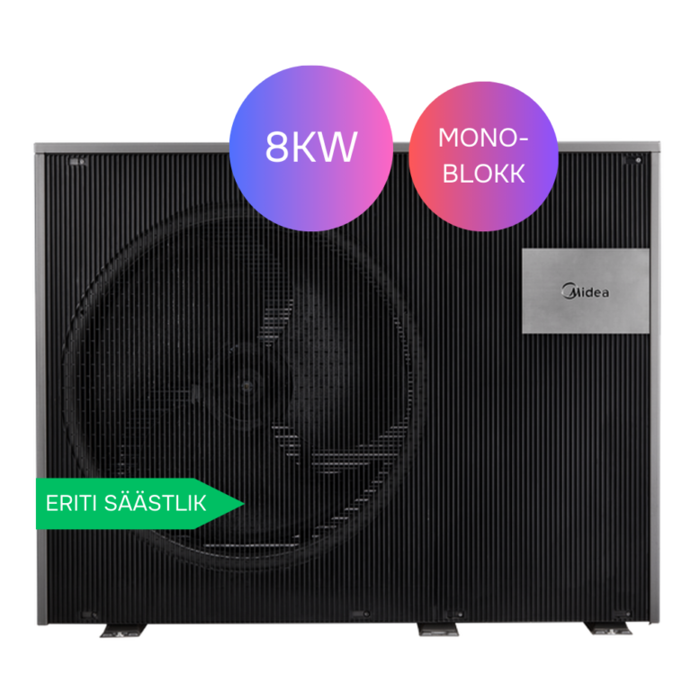 Midea Nature 8KW ilma boilerita - monoplokk tehnoloogia • 22° kraadi